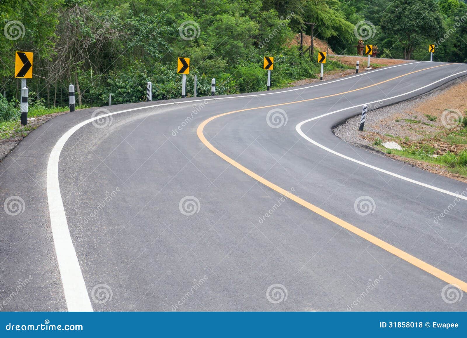 Curve road stock photo. Image of curve, trees, transportation - 31858018
