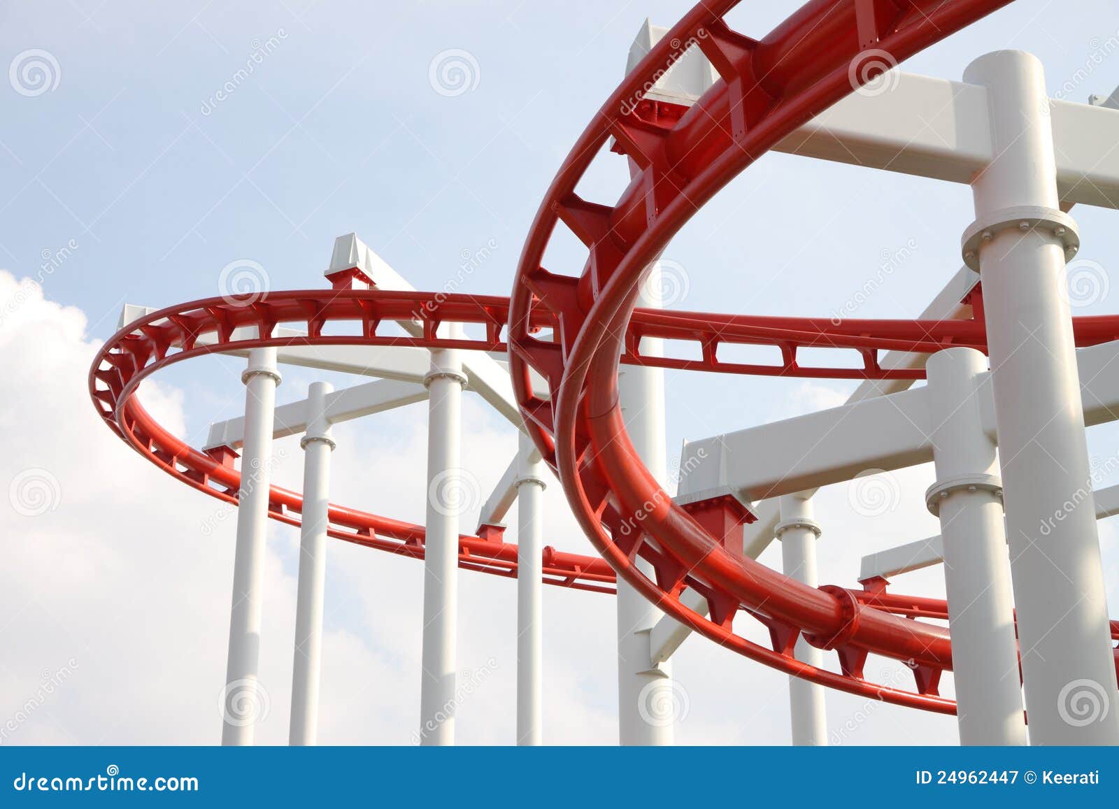 Curve of roller coaster. stock image. Image of recreation - 24962447