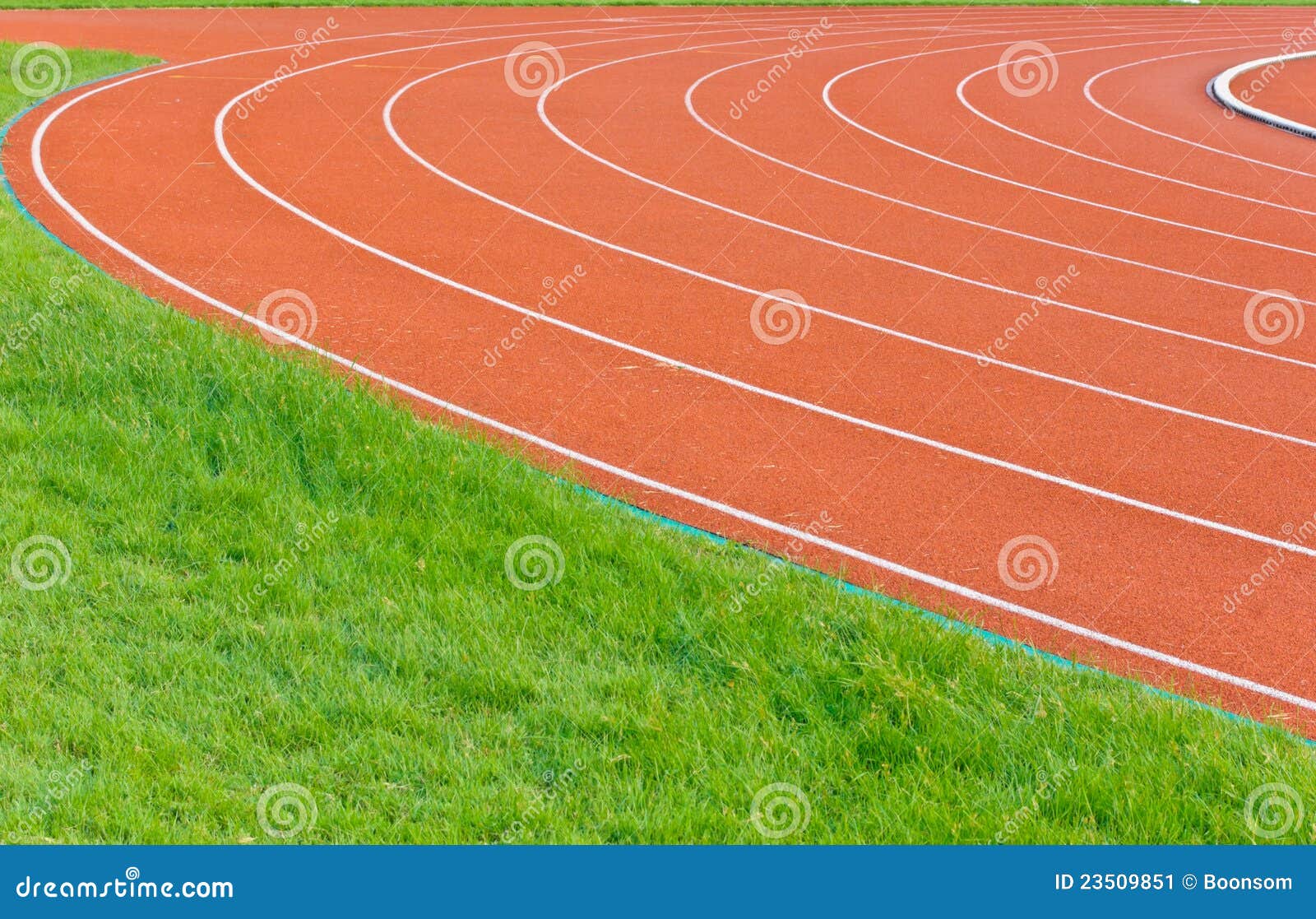 Curve of running track stock image. Image of field, pattern - 23509851