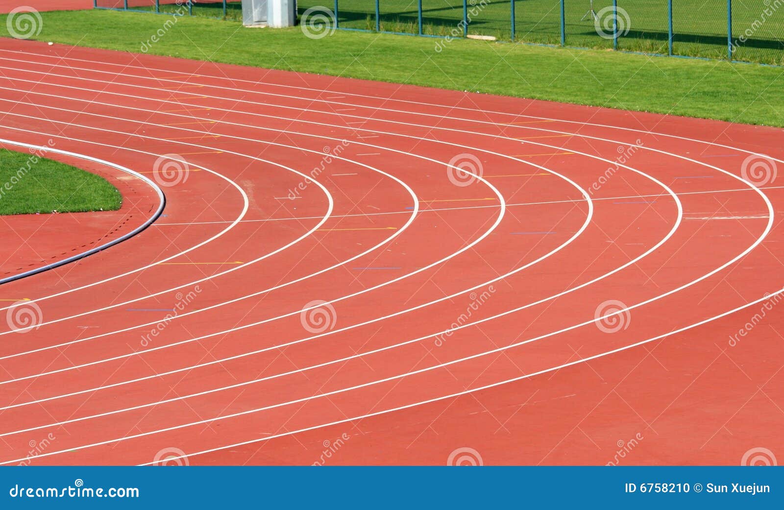 Curve of the running track stock photo. Image of stadium - 6758210