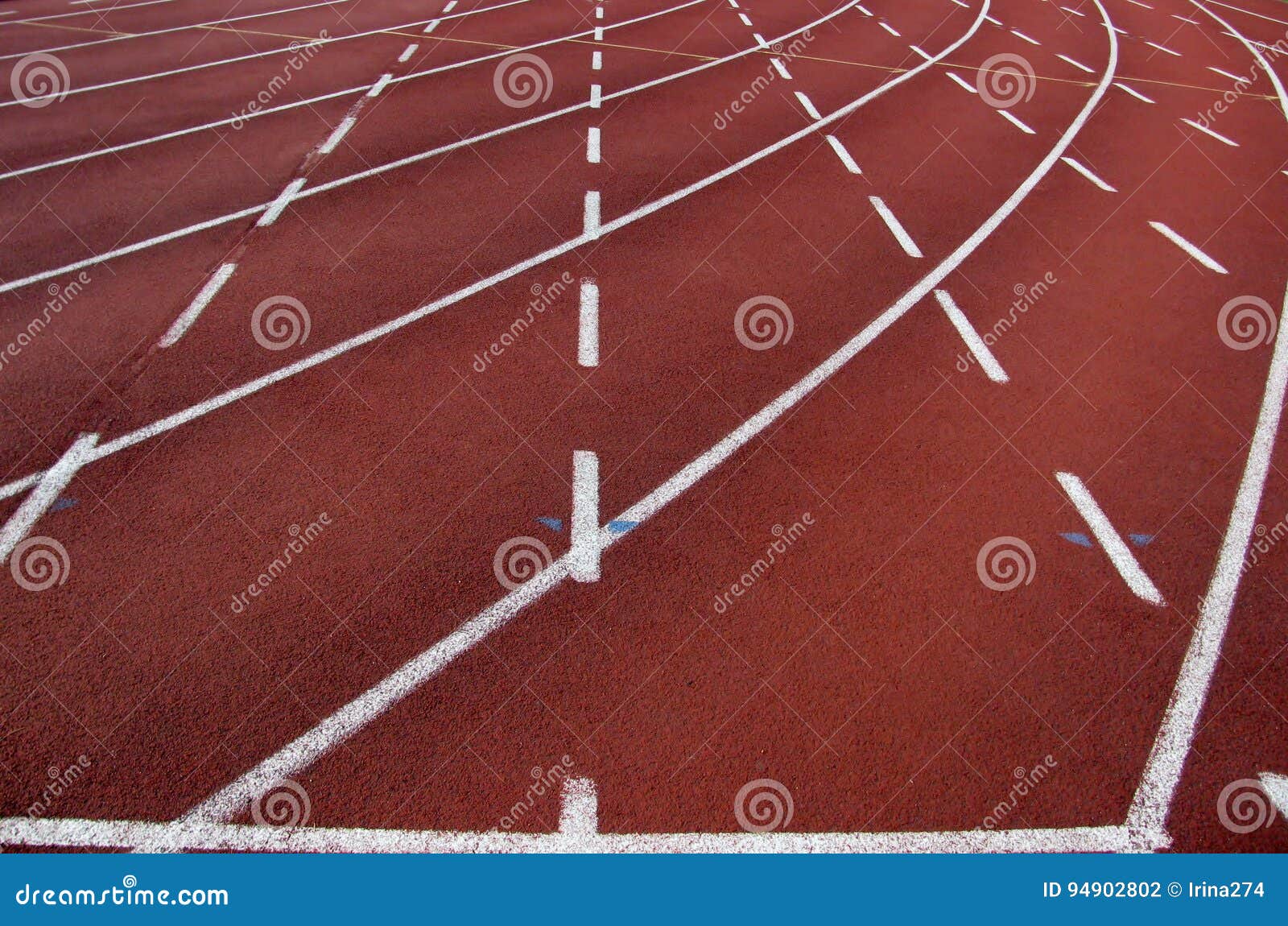 Curve of running tracks stock photo. Image of lane, finish - 94902802