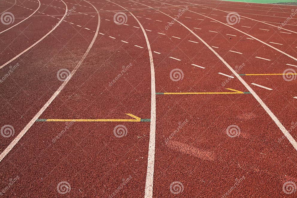Curve of running tract stock image. Image of finish, lane - 28363369