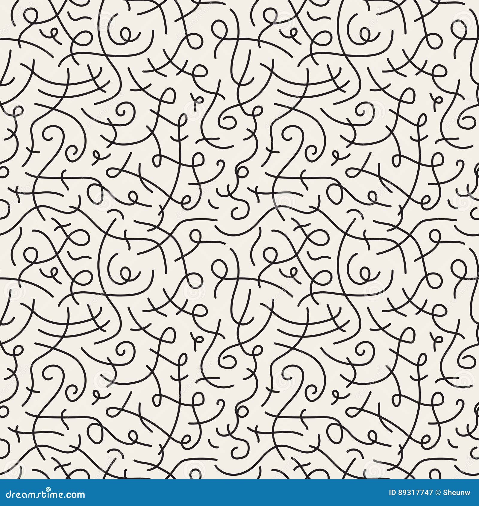 Curve seamless pattern stock vector. Illustration of hipster - 89317747