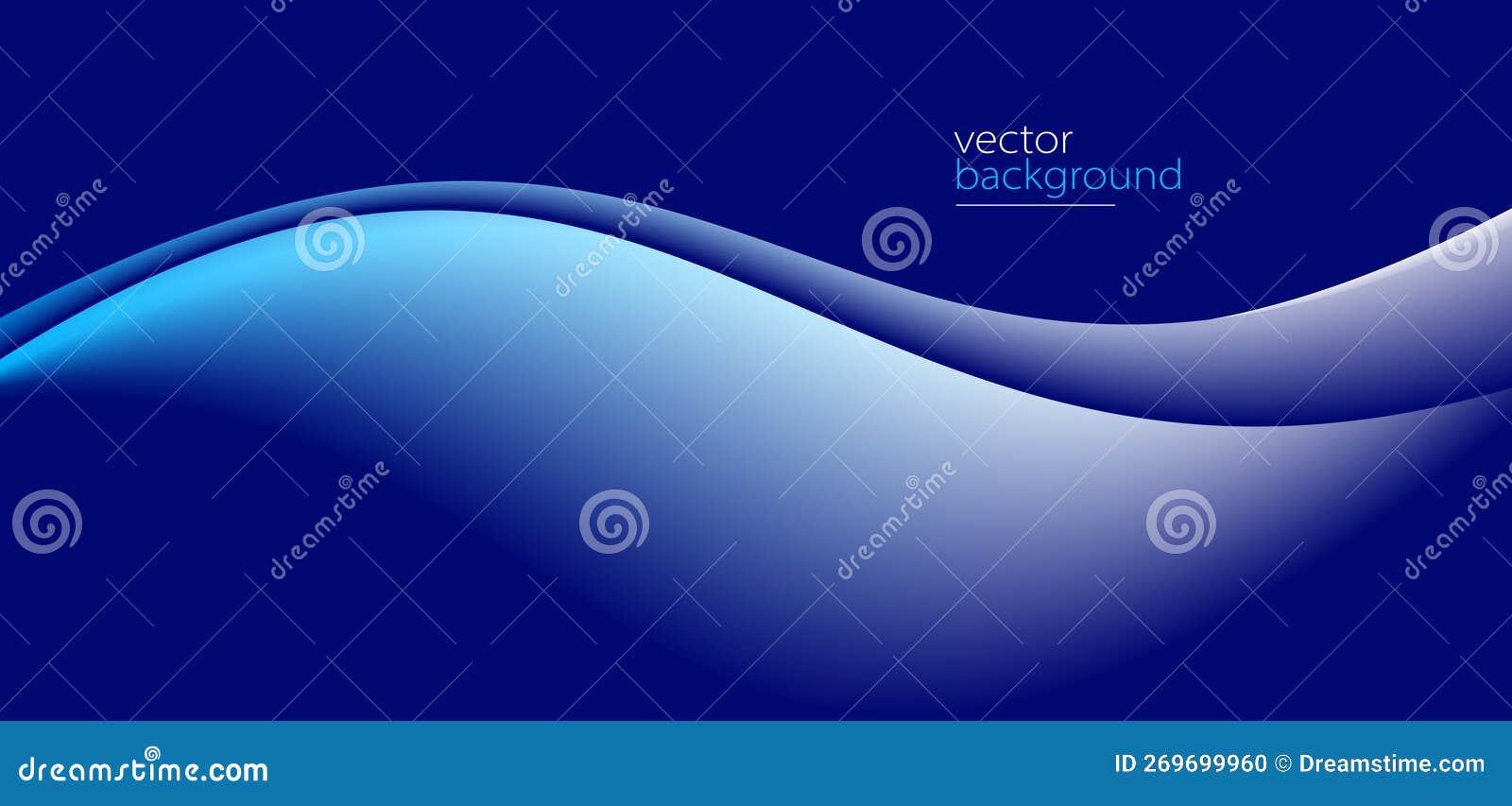 Curve Shape Flow Vector Abstract Background in Dark Blue Gradient ...