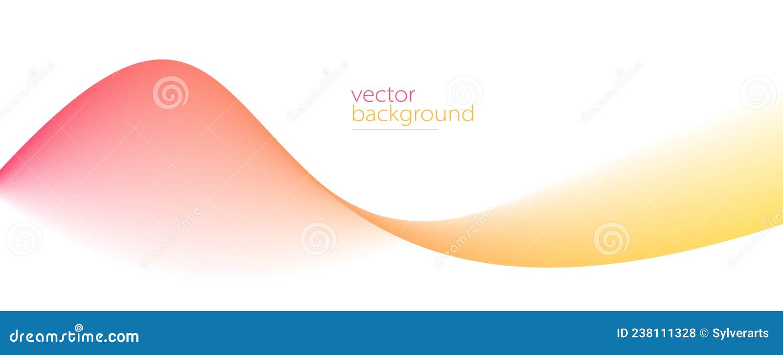 Curve Shape Flow Vector Abstract Background in Red and Yellow Gradient ...