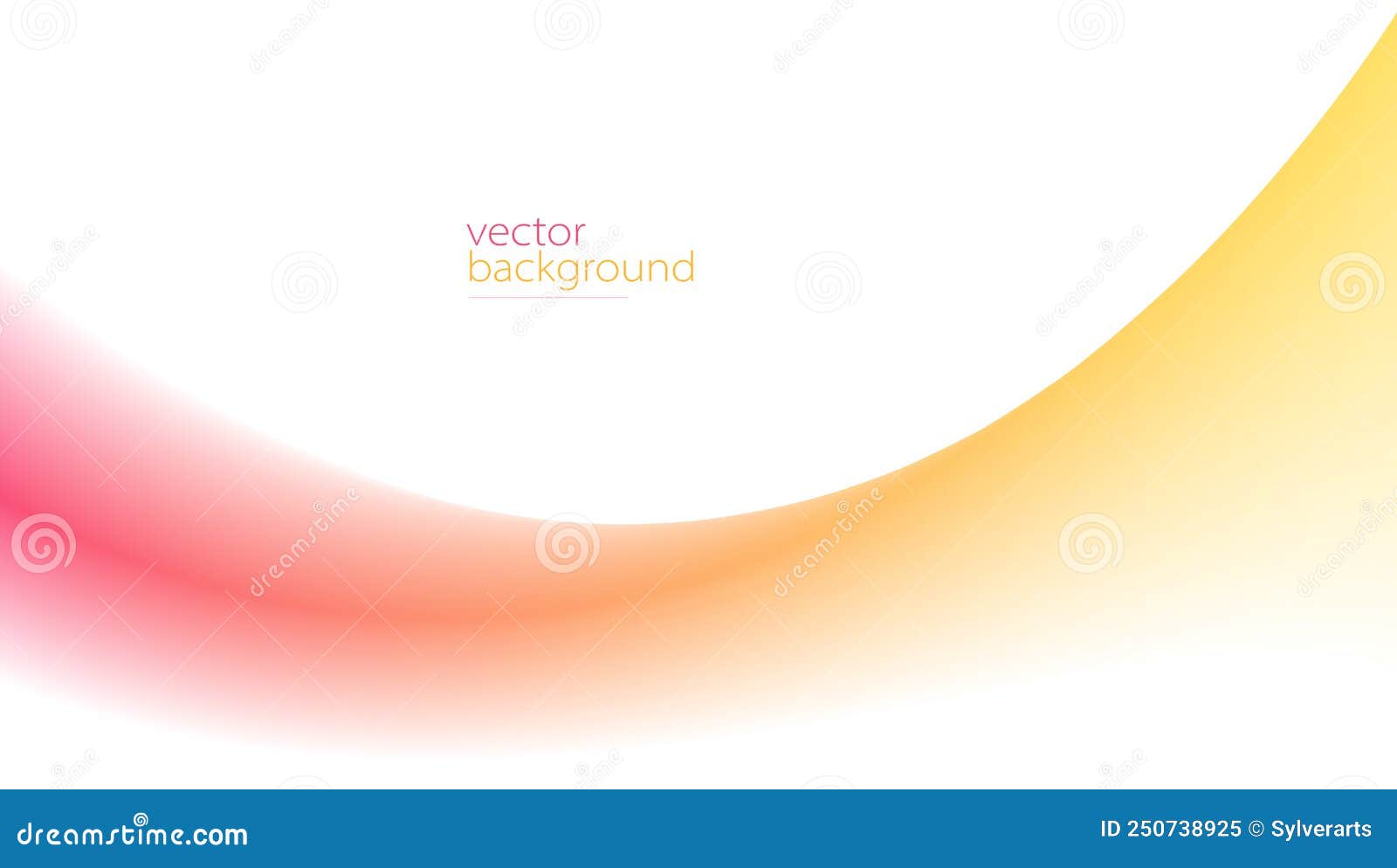 Curve Shape Flow Vector Abstract Background in Red and Yellow Gradient ...