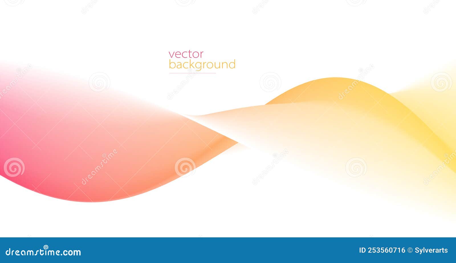 Curve Shape Flow Vector Abstract Background in Red and Yellow Gradient ...