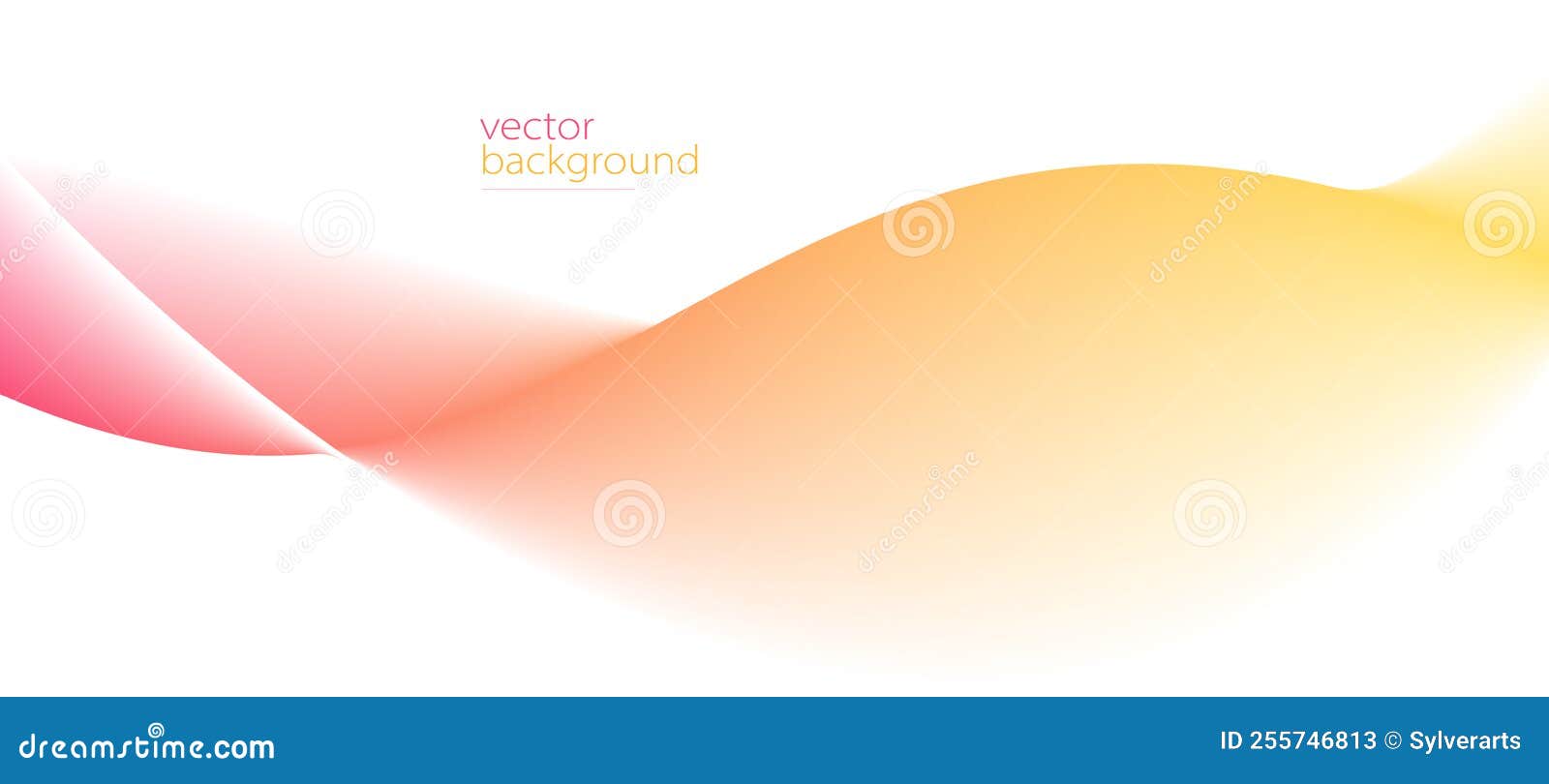 Curve Shape Flow Vector Abstract Background in Red and Yellow Gradient ...