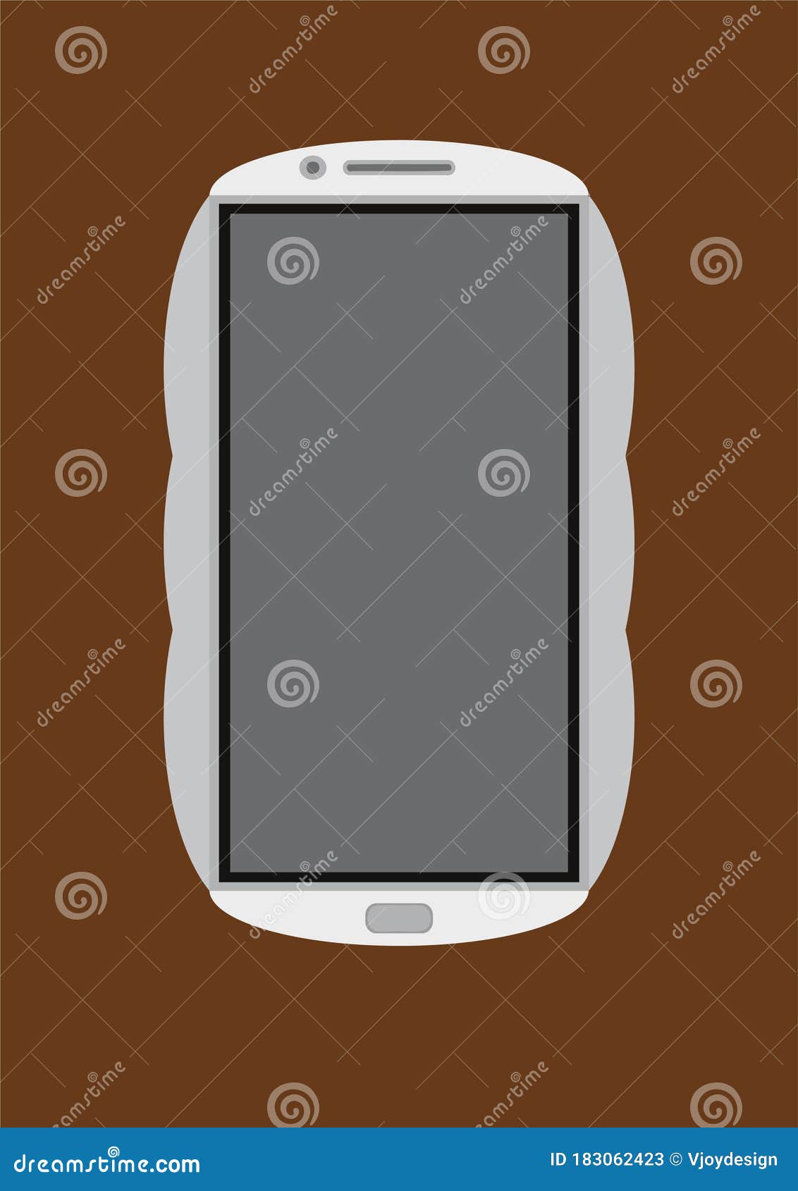 Curve Shape, White, Touchscreen Smartphone Vector Design Having in ...