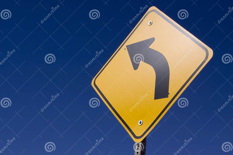 Curve sign stock photo. Image of road, curve, turn, arrow - 14204746