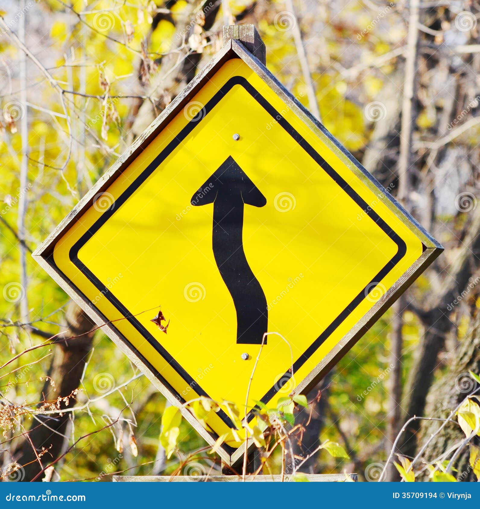 Curve sign stock photo. Image of post, bend, arrow, hazardous - 35709194