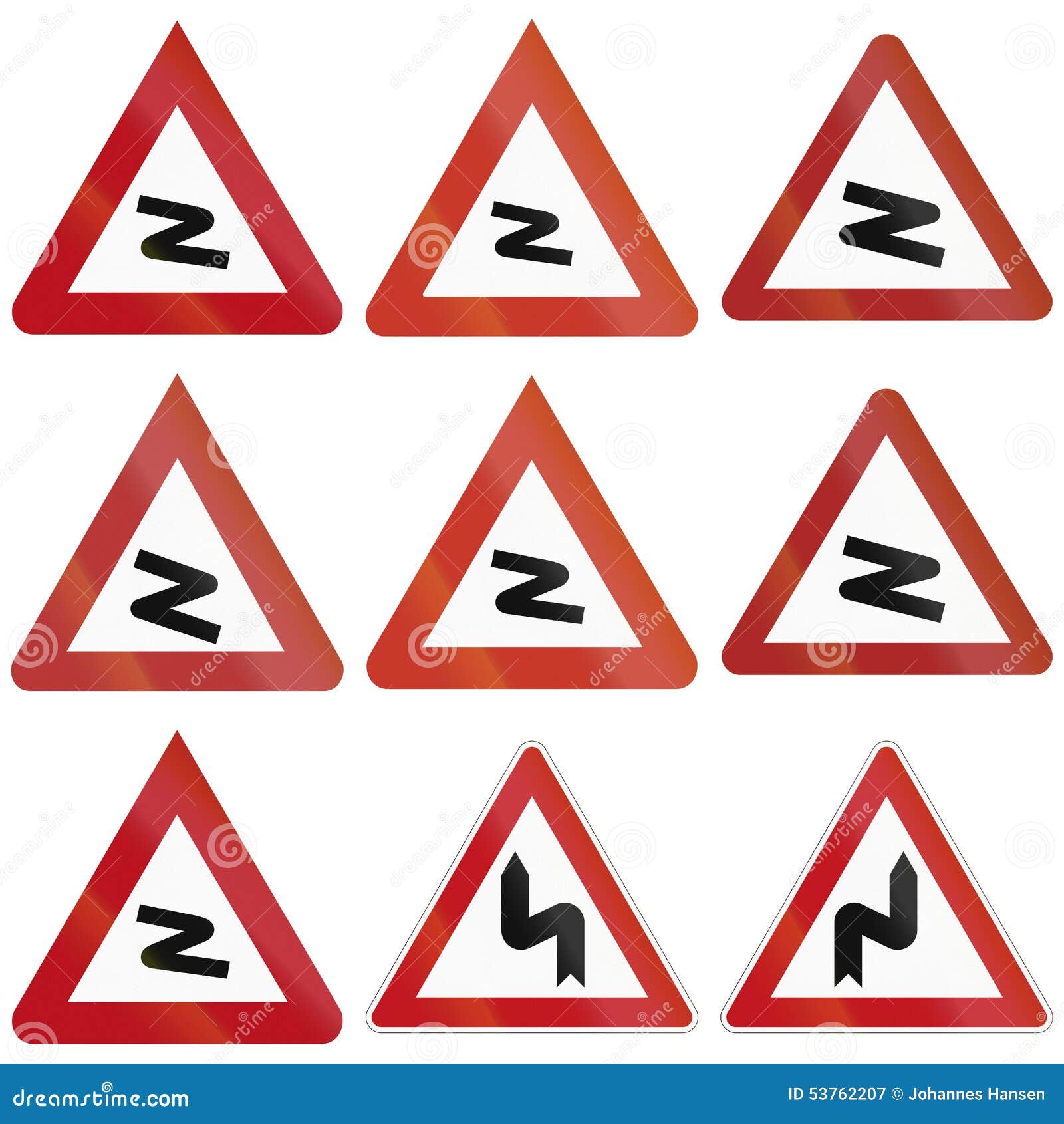 Curve Signs in Germany stock illustration. Illustration of equilateral ...
