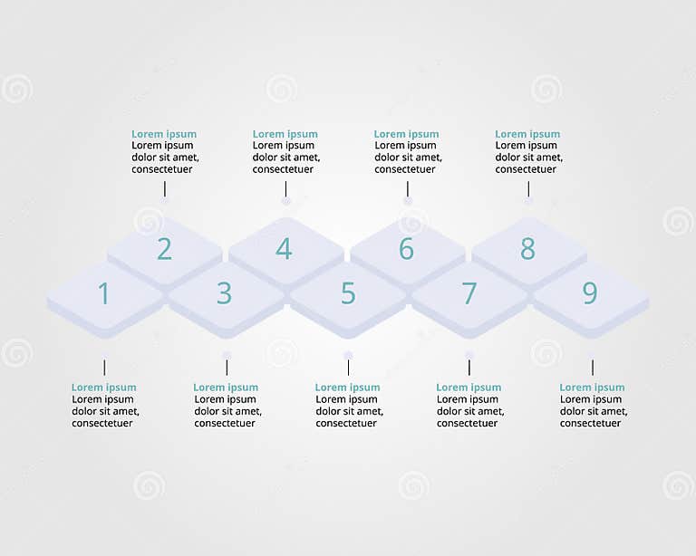 Curve Square Chart of Timeline Template for Infographic Presentation ...