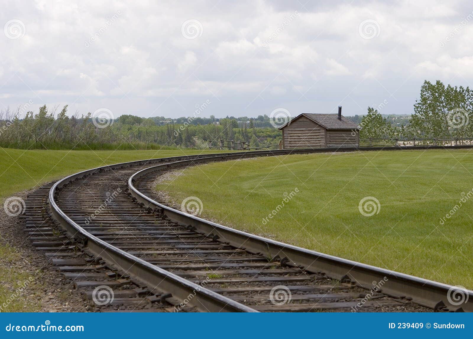 Curve in the Tracks stock image. Image of rails, crossing - 239409