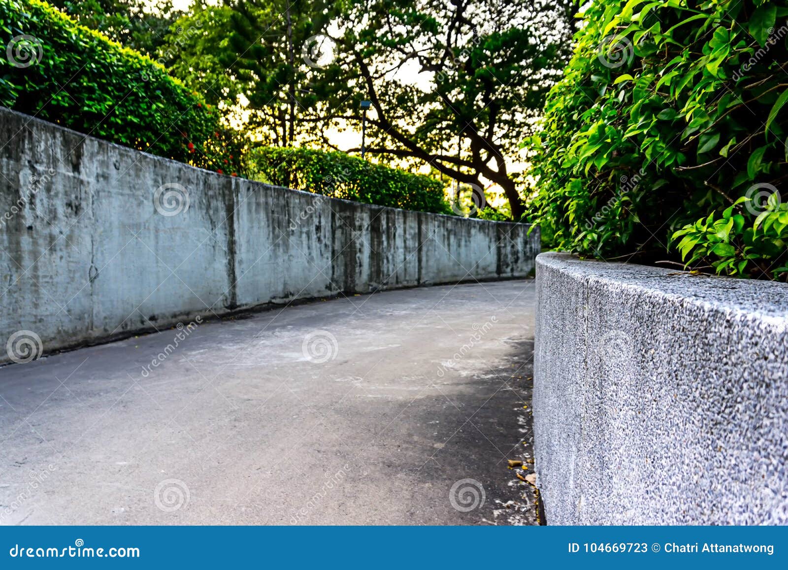 Curve Walk Path Way in the Park Stock Image - Image of park, exterior ...