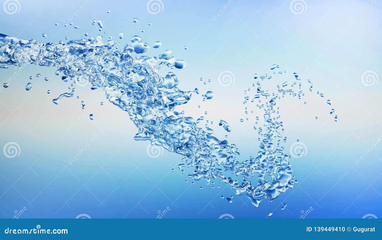 Curve Water Splash On Blue Background Stock Photography | CartoonDealer ...