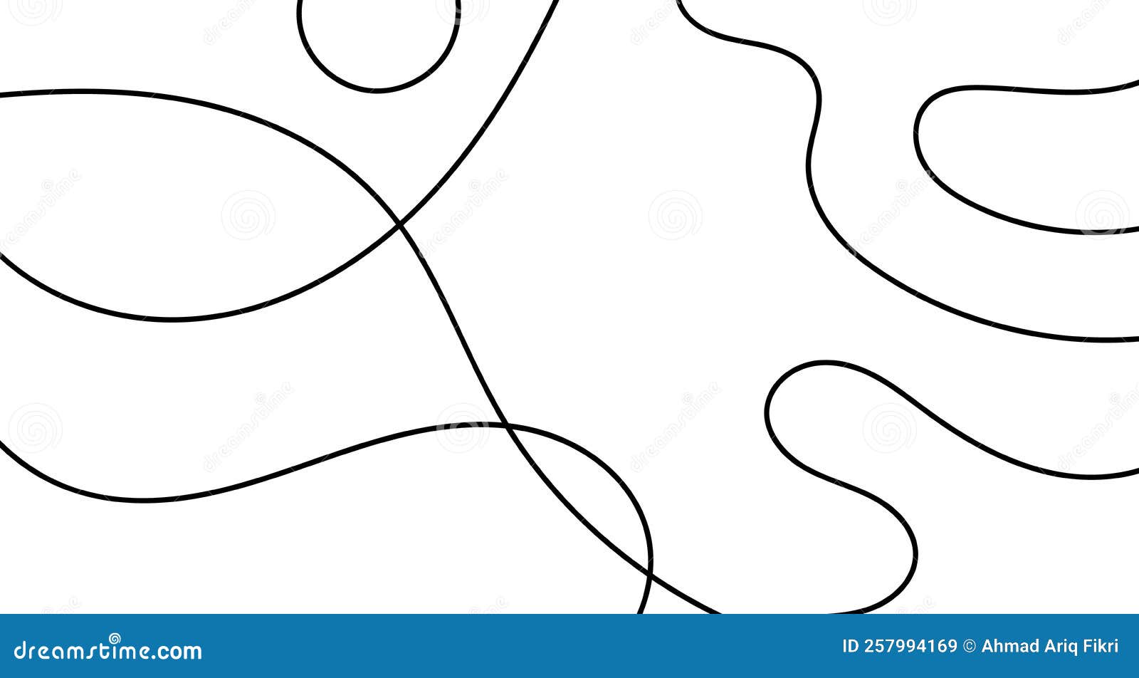 Curve Waves Pattern. Thin Line Wavy Abstract Background. Line Art ...