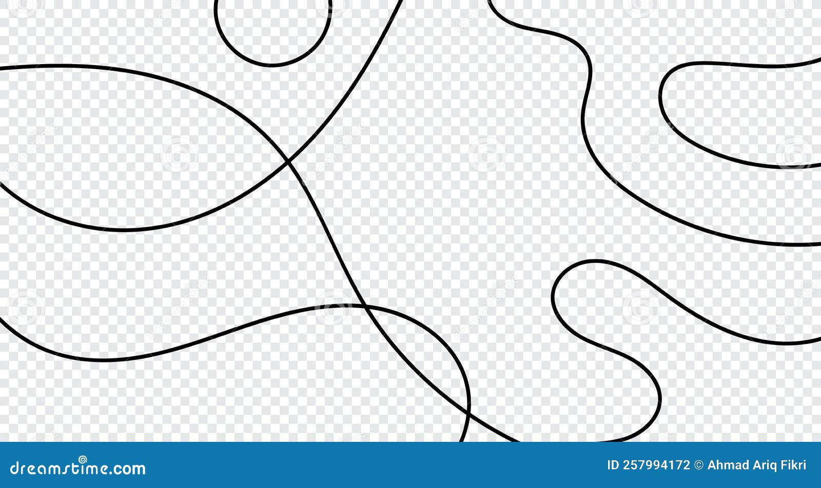 Curve Waves Pattern. Thin Line Wavy Abstract Background. Line Art ...