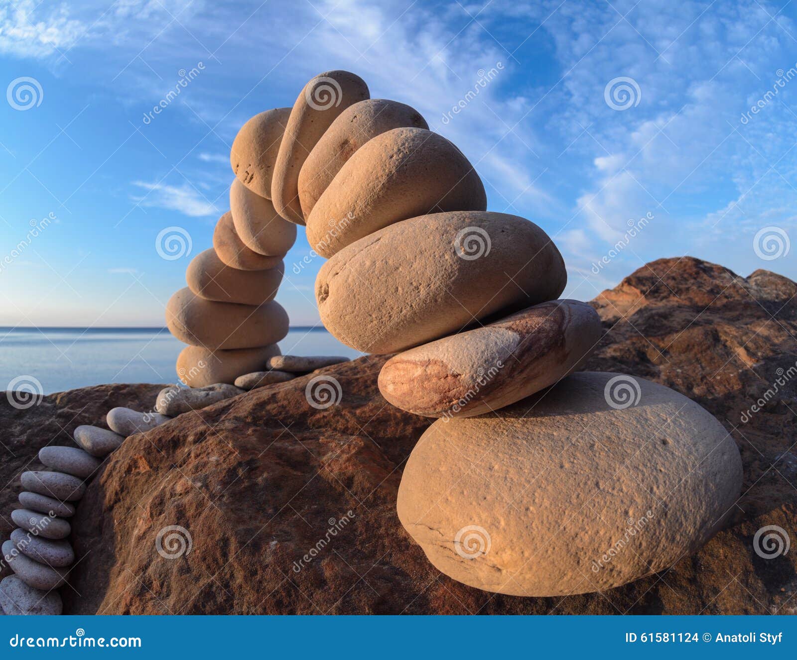 Pebbles Curve Stock Photo | CartoonDealer.com #42124080