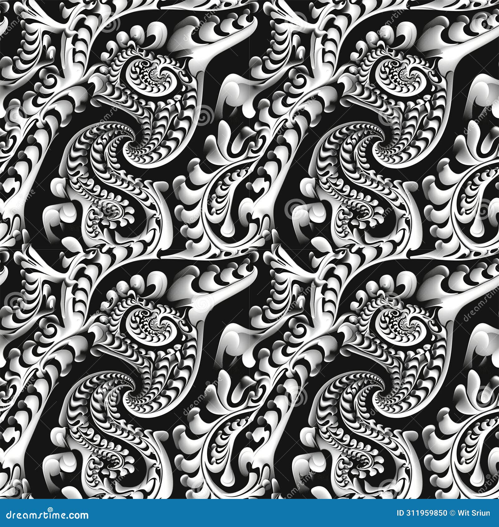 Curve, Worm Shape, Free Form, Black and White Stock Illustration ...