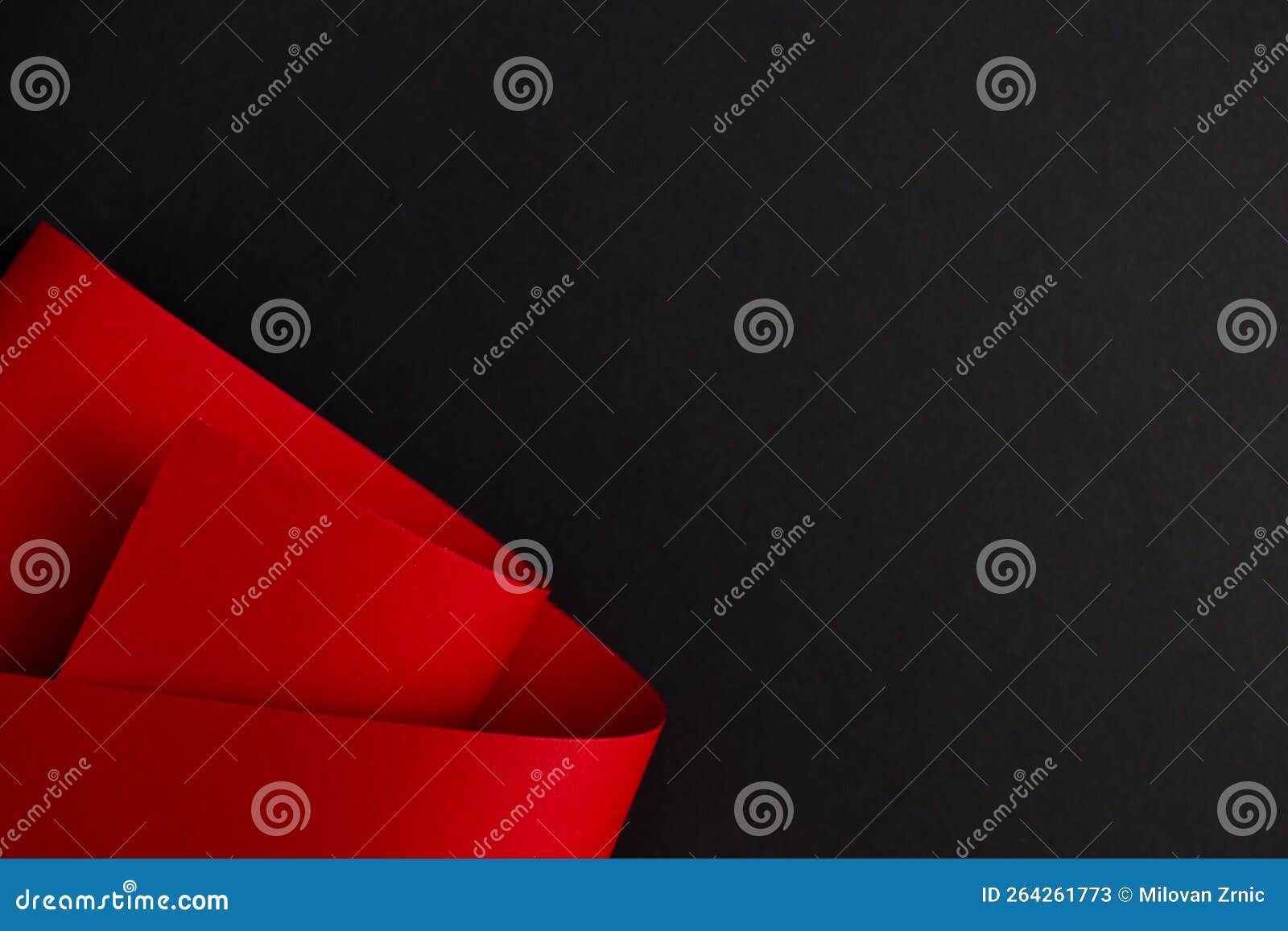 Curved Abstract Red and Black Colored Paper Background Stock Image ...