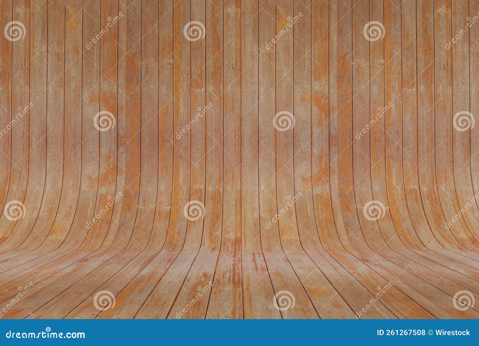 Curved Aged Wooden Parquet Backdrop - a Good Background for Displaying Objects Stock Photo ...