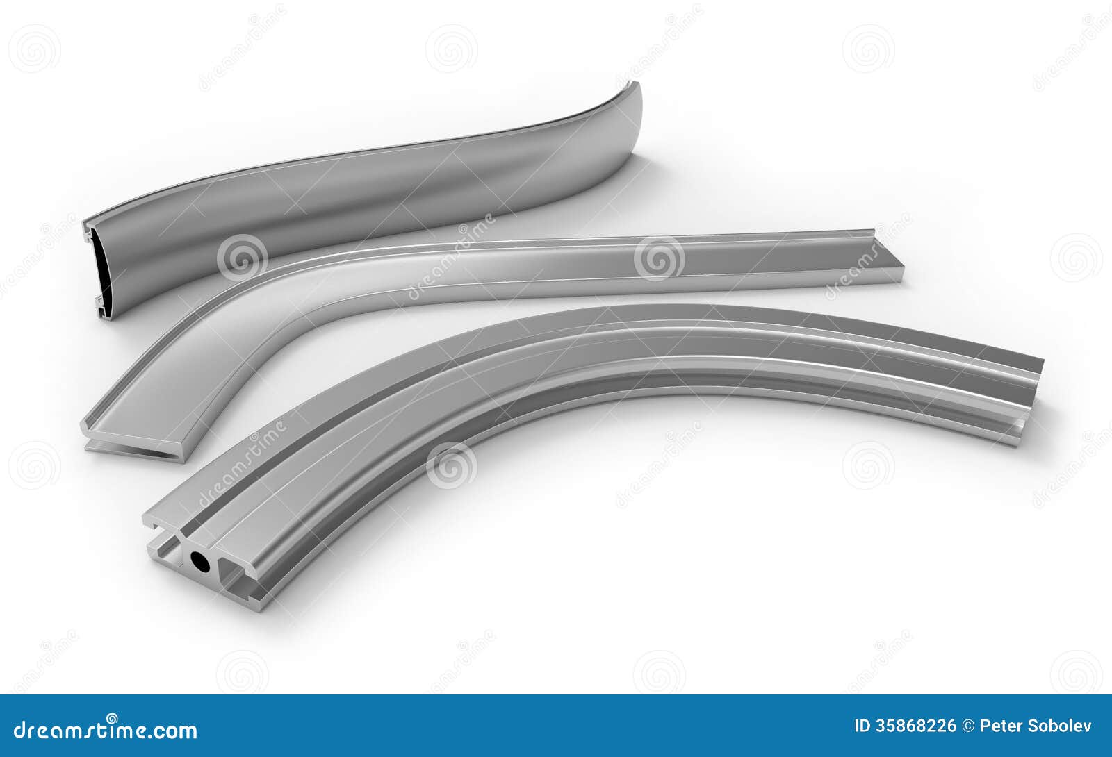 Curved aluminum profile stock illustration. Illustration of extrusion ...