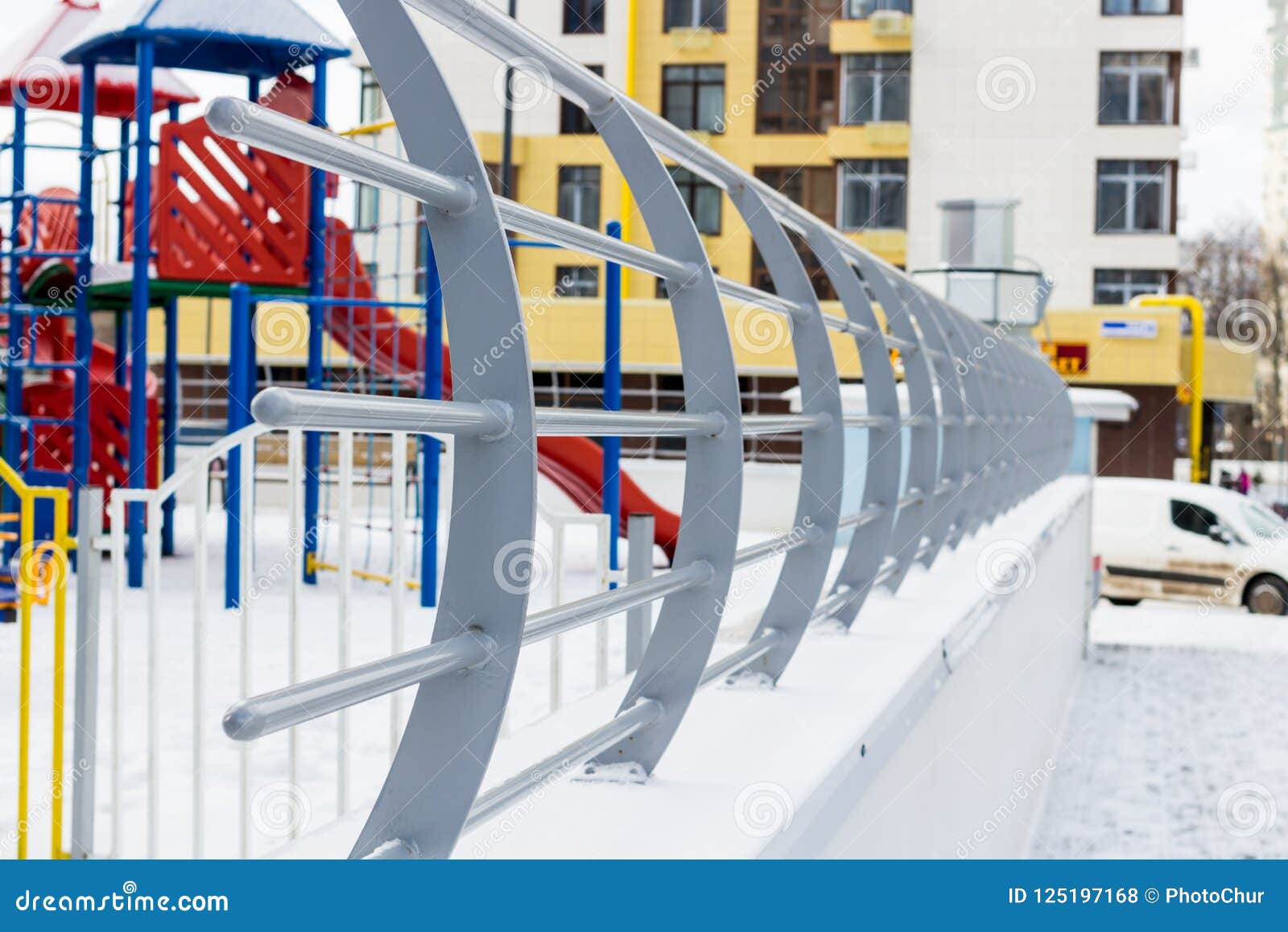 The curved arc fence stock photo. Image of decorative - 125197168
