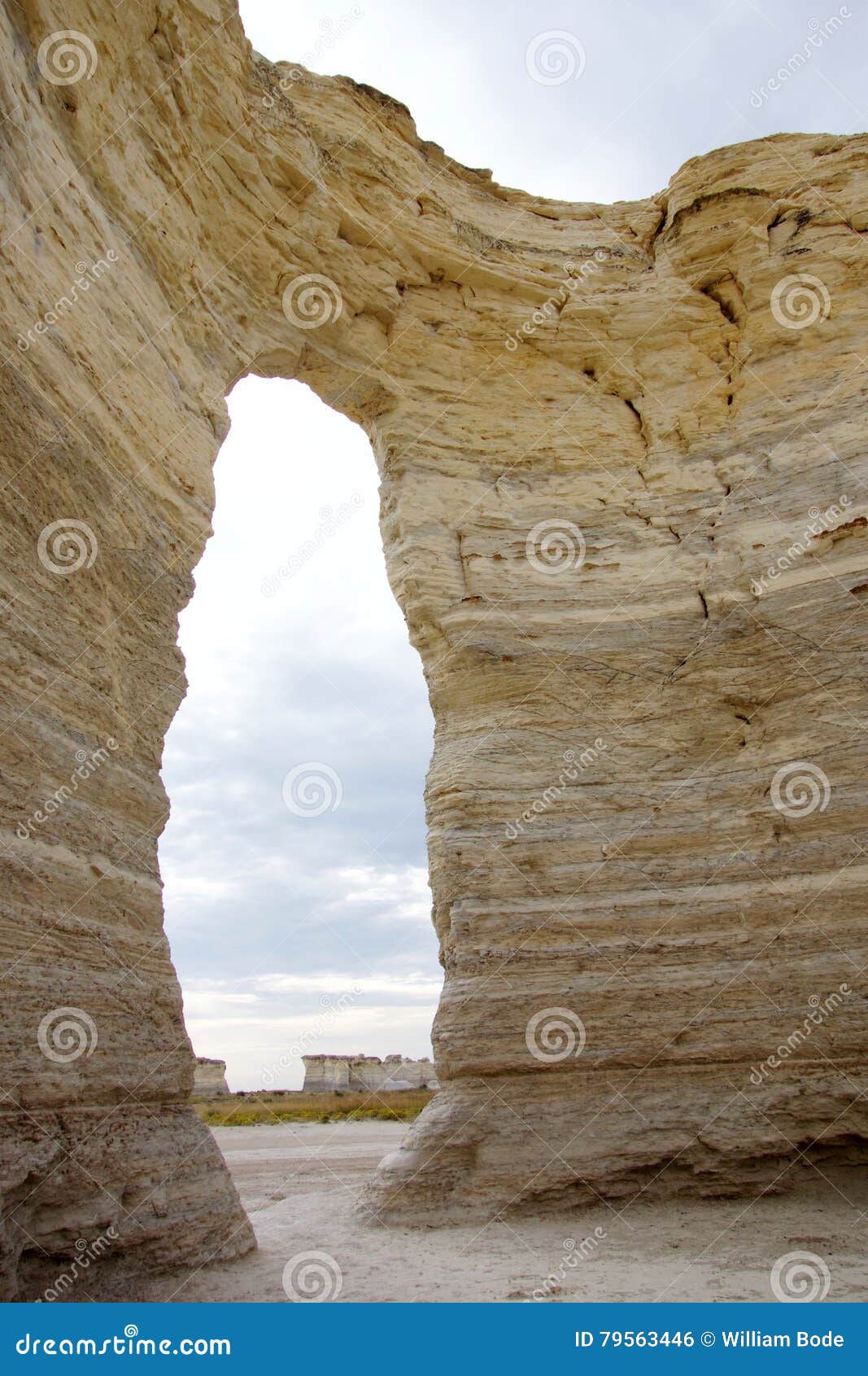 Curved Arch of Monument Rocks Stock Photo - Image of landmark ...