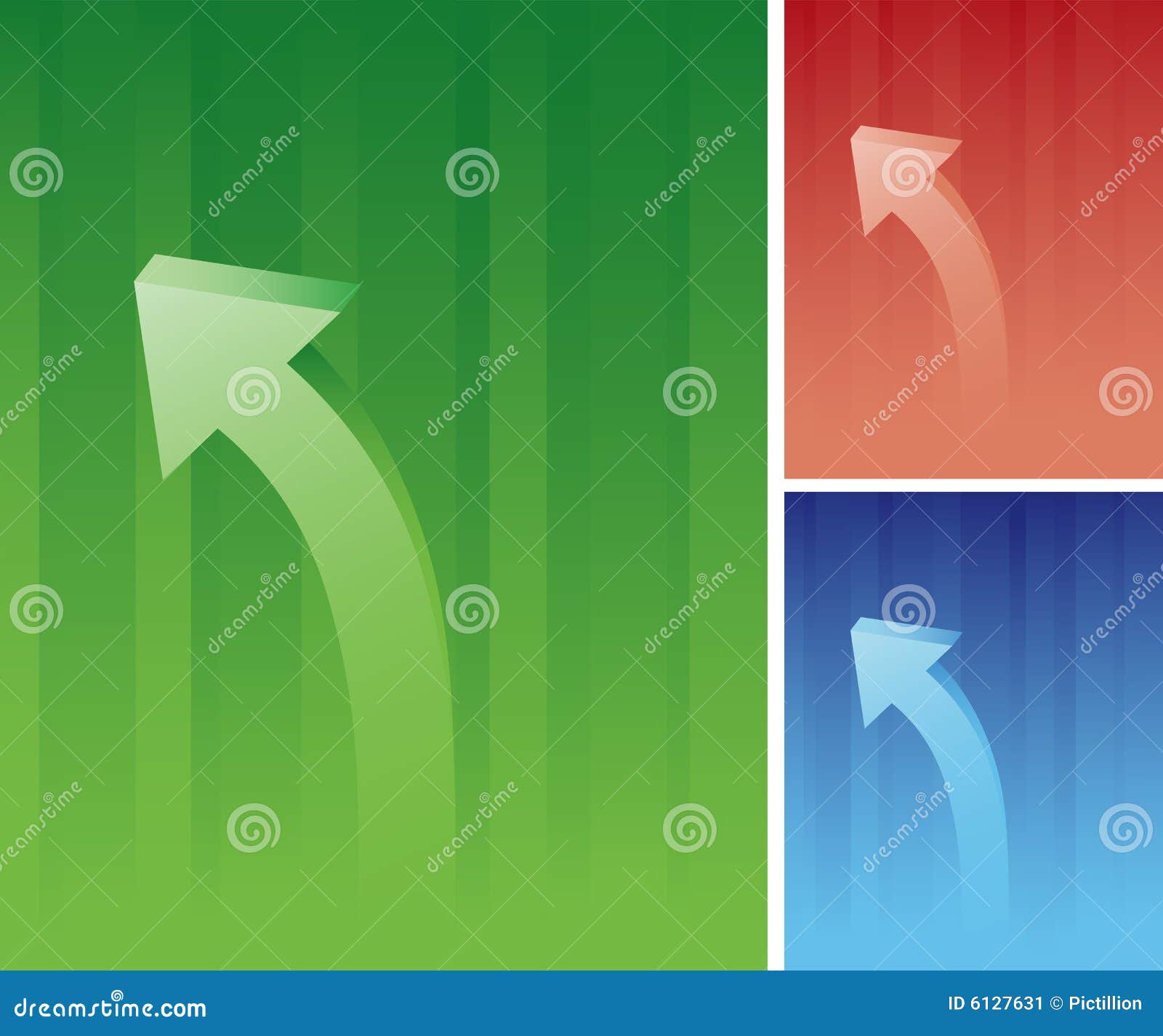 Curved Arrow stock vector. Illustration of progress, lead - 6127631