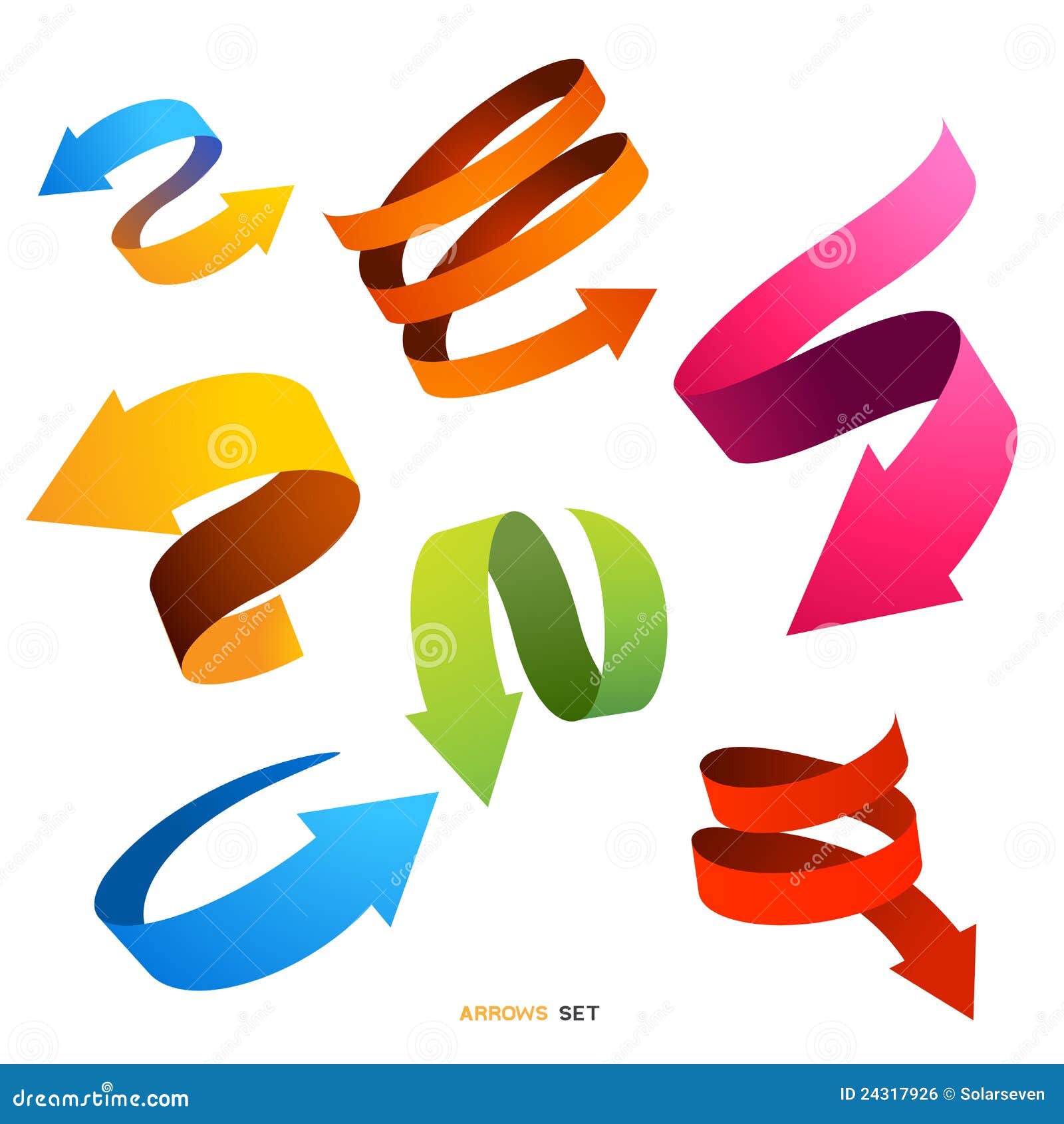 Curved Arrow Collection stock vector. Illustration of modern - 24317926