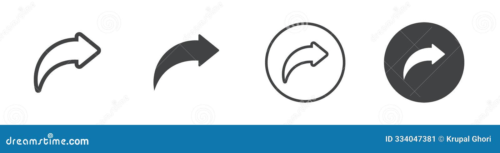 Curved Arrow Icon Vector Logo Outline Stock Vector - Illustration of ...