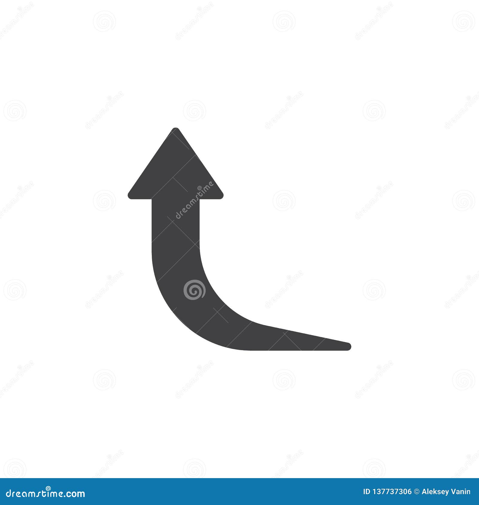 Curved Arrow Up