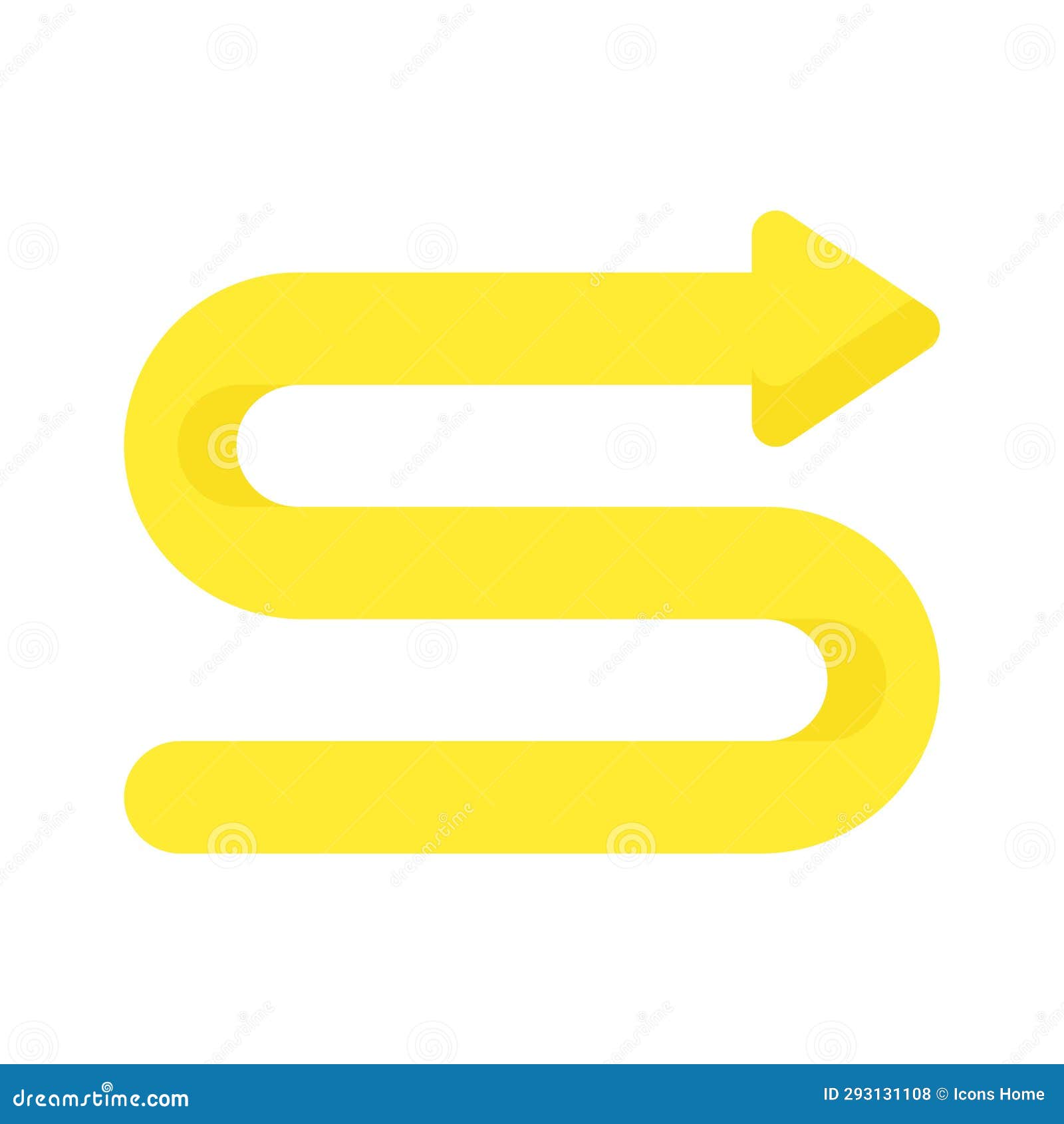 Curved Arrow Vector Design Isolated on White Background Stock ...