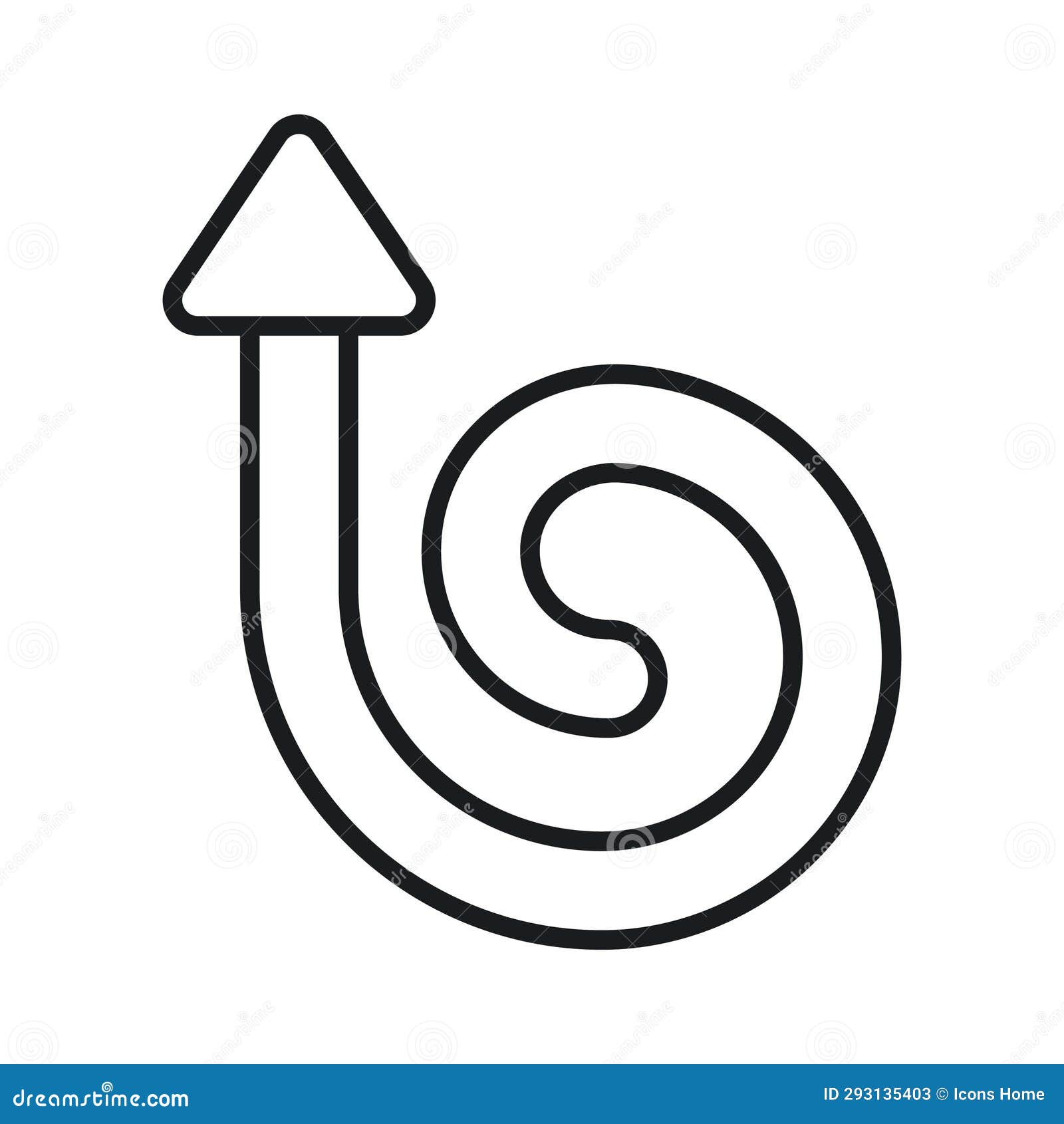 Curved Arrow Vector Design Isolated on White Background Stock ...