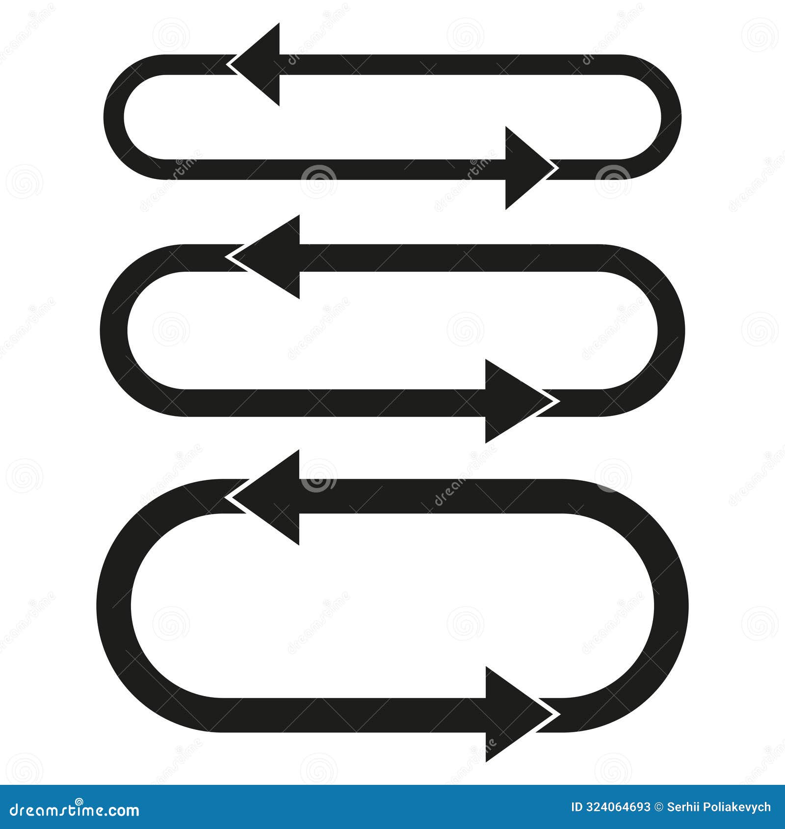 Loop Symbols. Infinity Vector Icons Set. Black Mobius Loop Collection ...