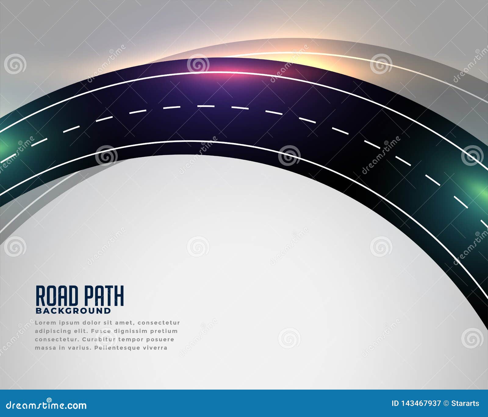 Curved Asphalt Road Track Background Stock Vector - Illustration of ...