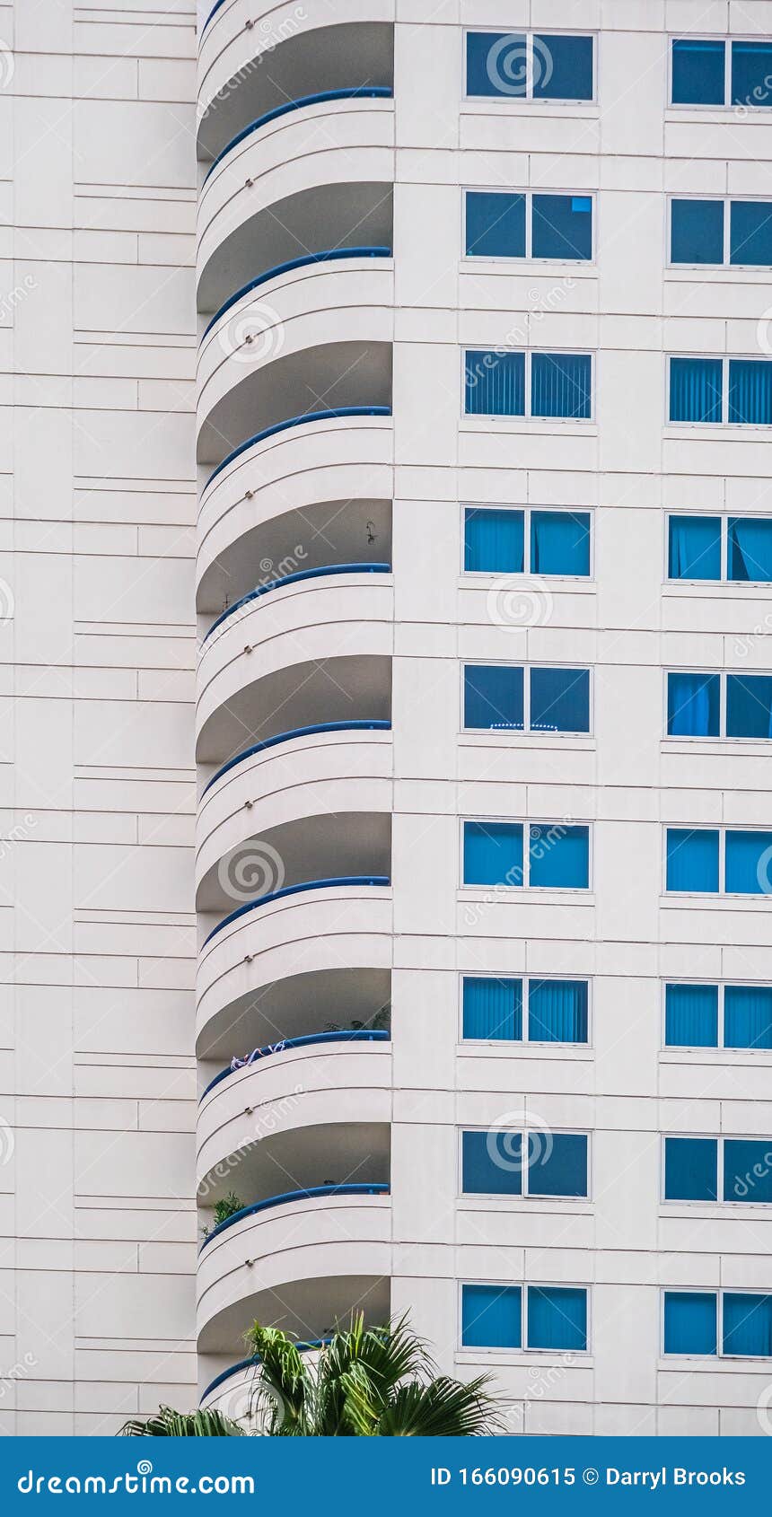 Curved Balconies stock image. Image of city, highrise - 166090615