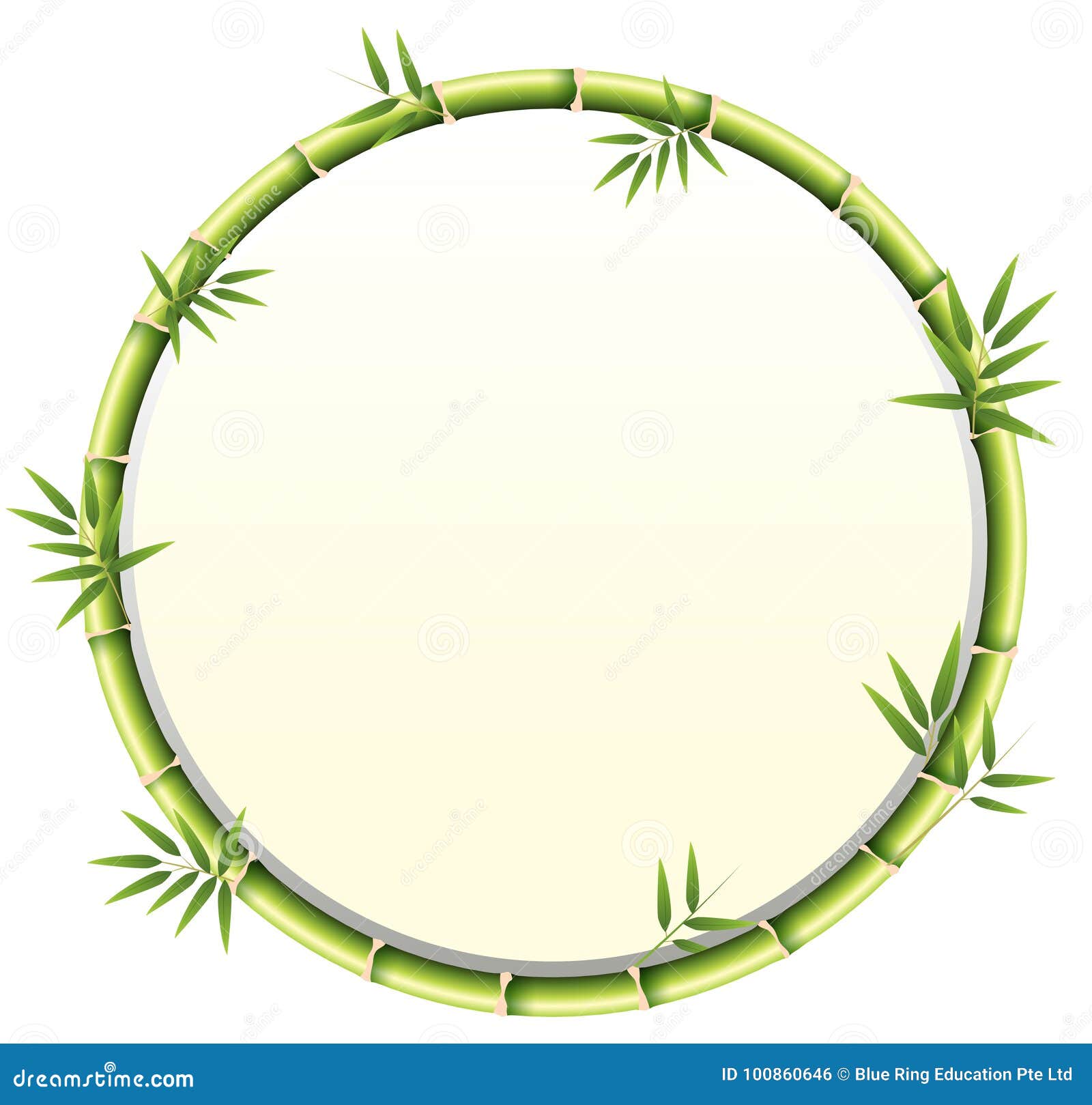 Curved bamboo frame design stock vector. Illustration of bend - 100860646