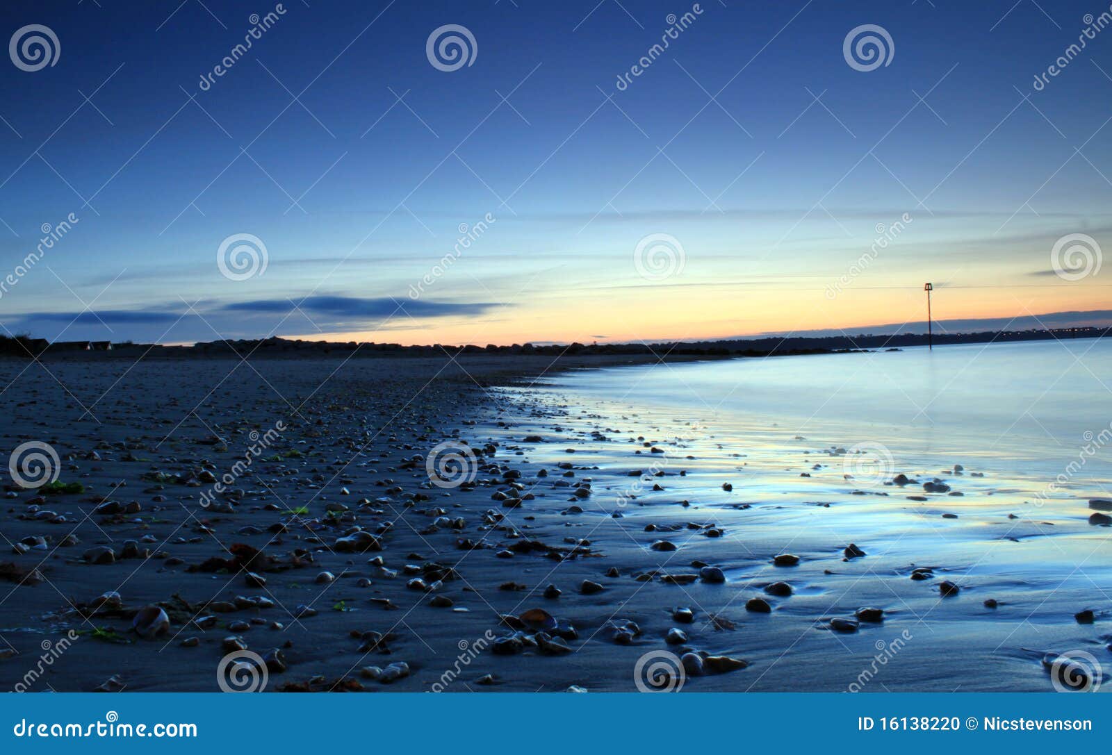 Curved Beach stock photo. Image of beauty, dorset, dawn - 16138220