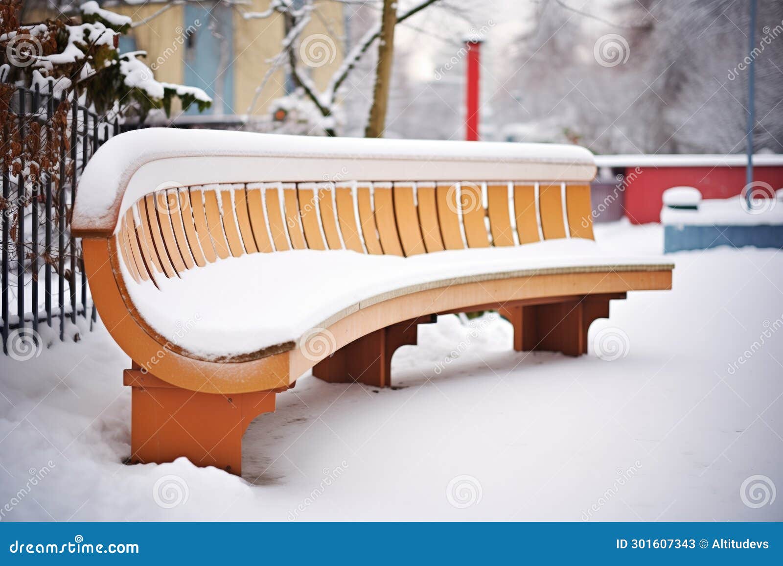 Curved Bench Royalty-Free Stock Image | CartoonDealer.com #123210040