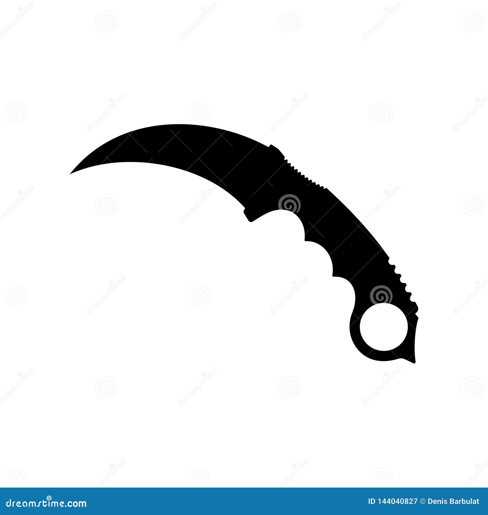 Curved Blade Karambit Knife Stock Vector - Illustration of weapon ...