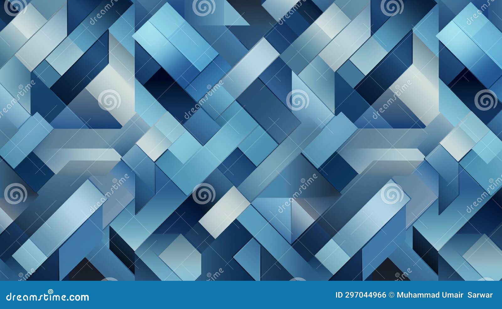 Curved Blue Abstract Design with Smooth Symmetry and Graphic Layout ...
