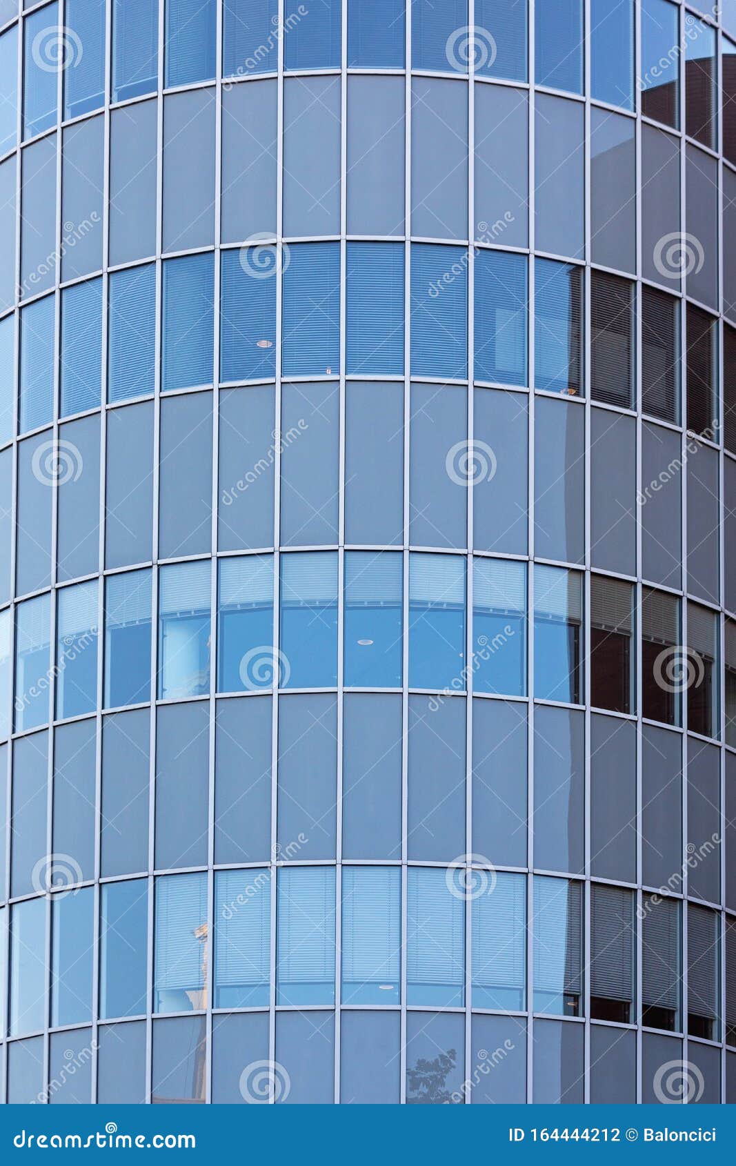 Curved Blue Building stock photo. Image of holland, blue - 164444212