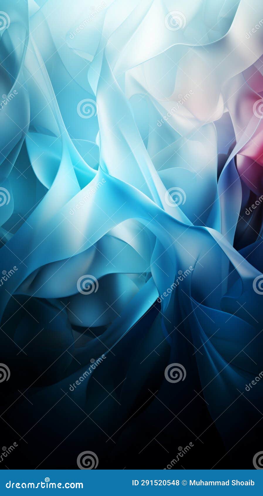 Curved Blue Elegance Frame Template Features Dynamic Lines, Elevating ...