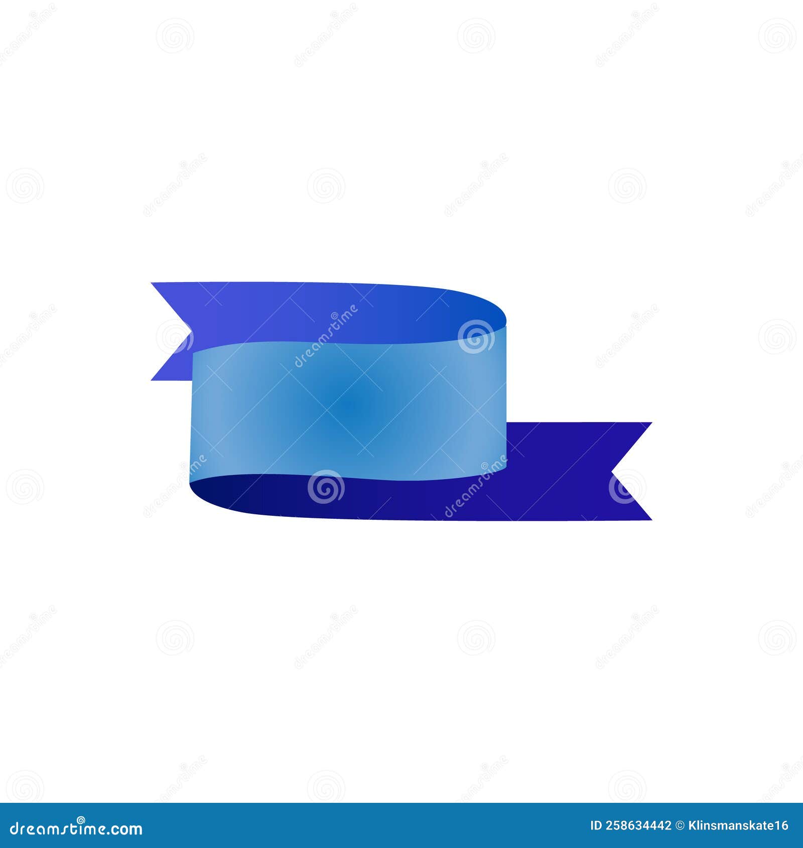 Curved Blue Ribbon Banner Retro Design Concept Stock Vector ...