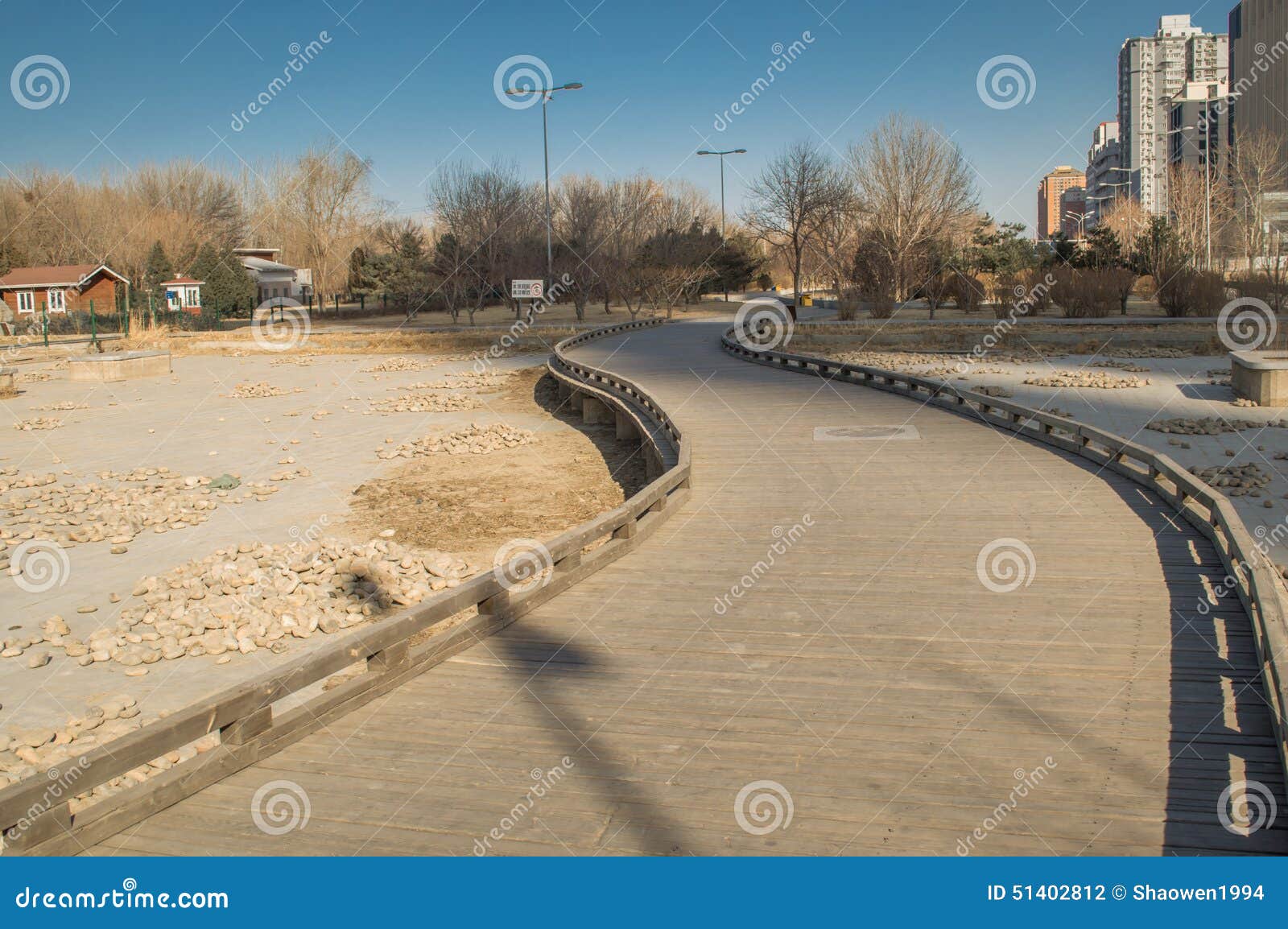 Curved boardwalk stock photo. Image of success, landscape - 51402812