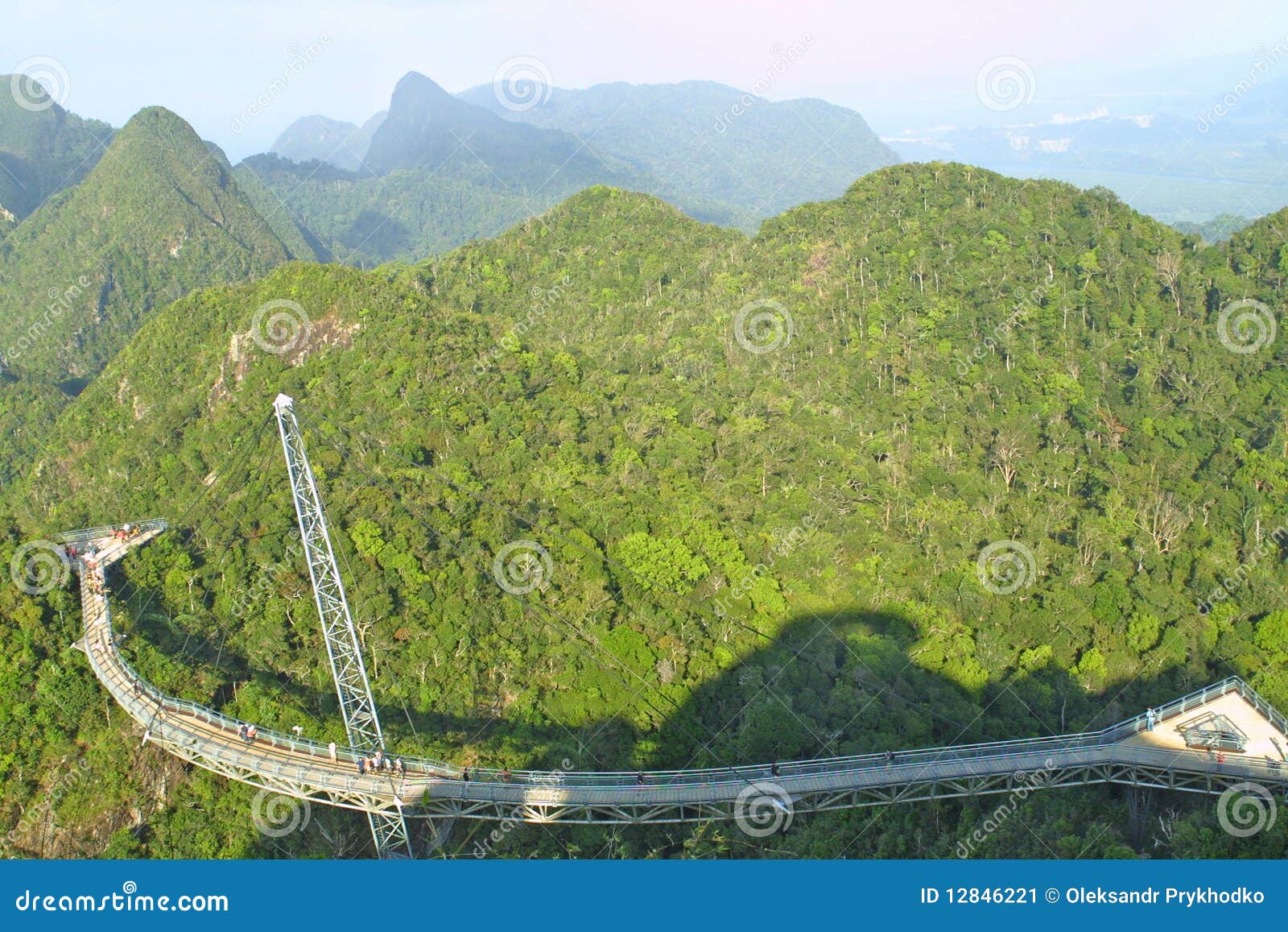 Curved Bridge on Langkawi Island, Malaysia Stock Image - Image of ...