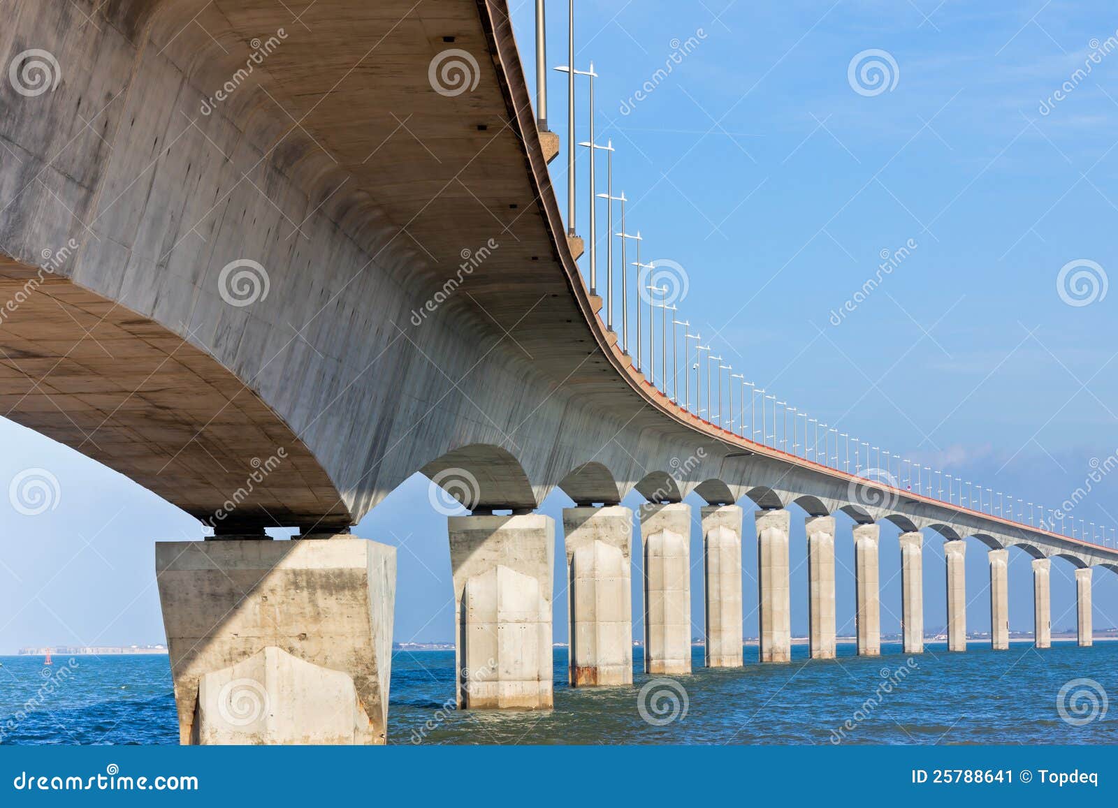 Curved Bridge Over the Water Stock Image - Image of highway, place ...