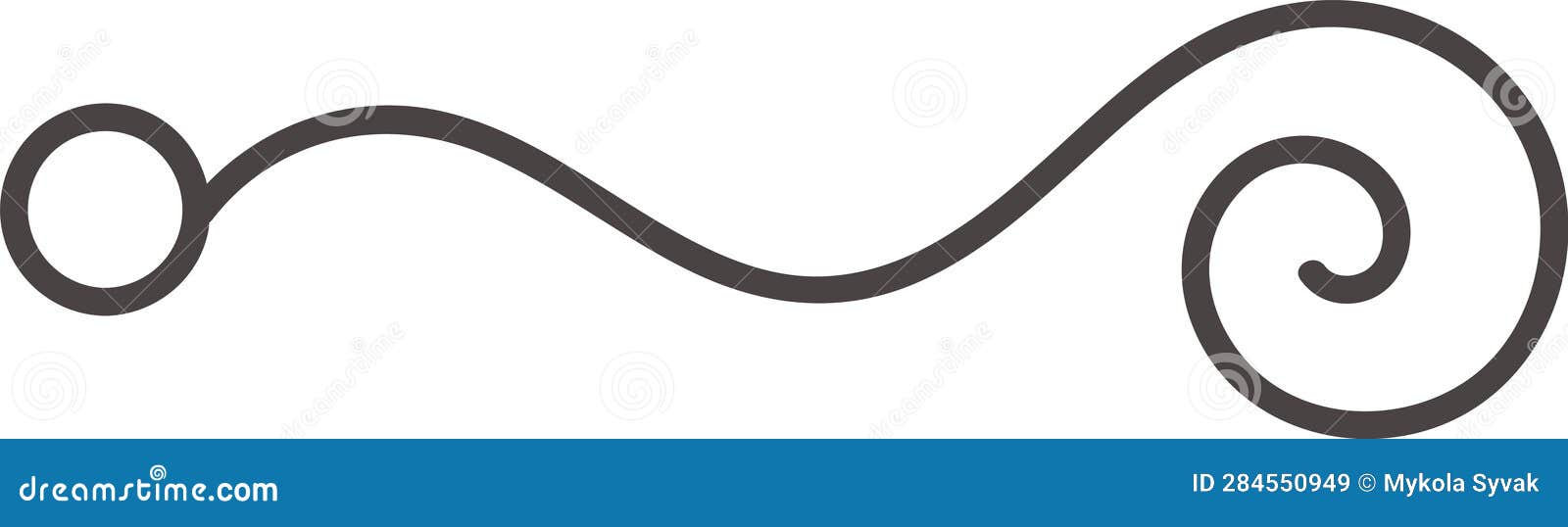 Curved Calligraphy Line stock vector. Illustration of calligraphy ...